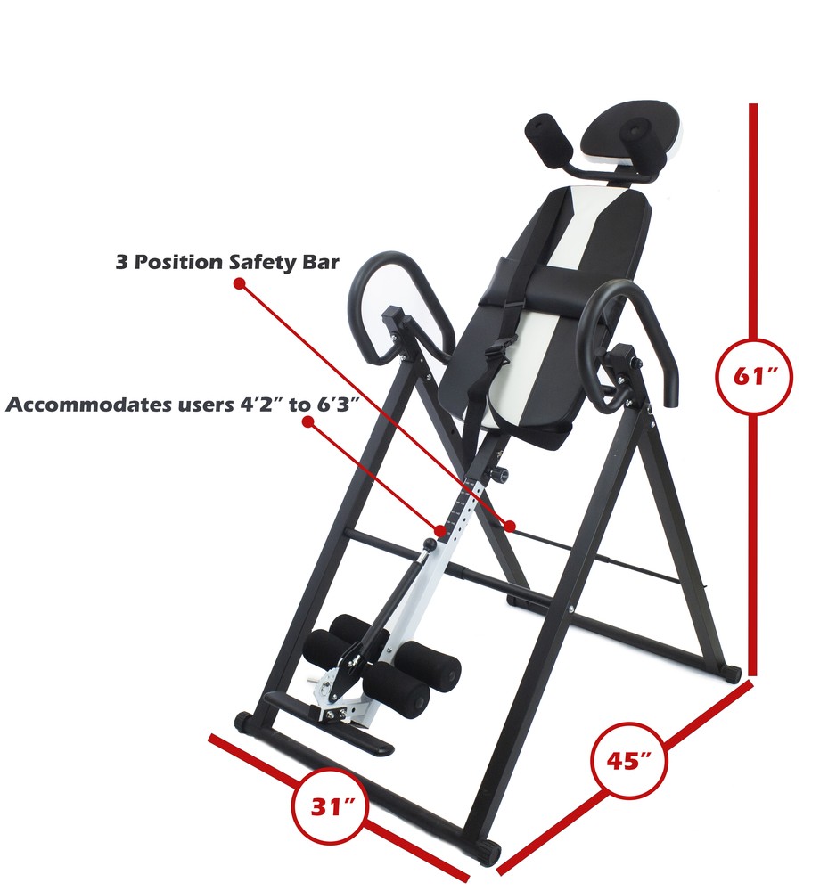 Inversion Table Black/White | GearForFit.com